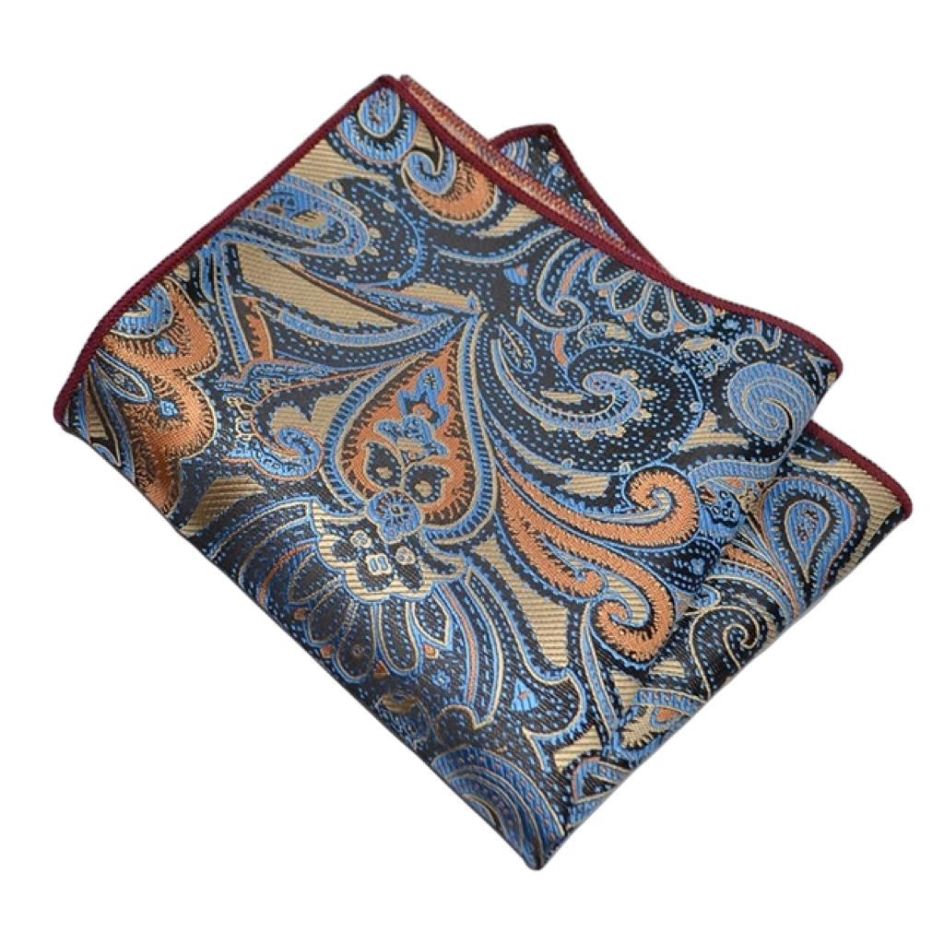 SKY GOLD RUST POCKET SQUARE – Savile Row Clothing London
