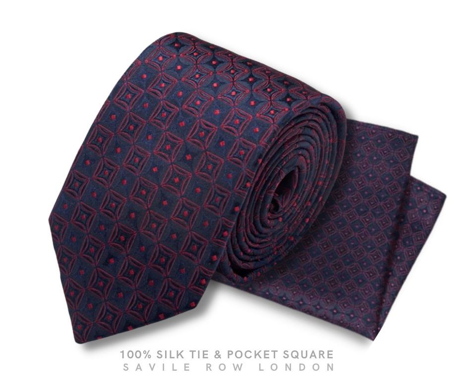 MAROON DOT SILK TIE – Savile Row Clothing London