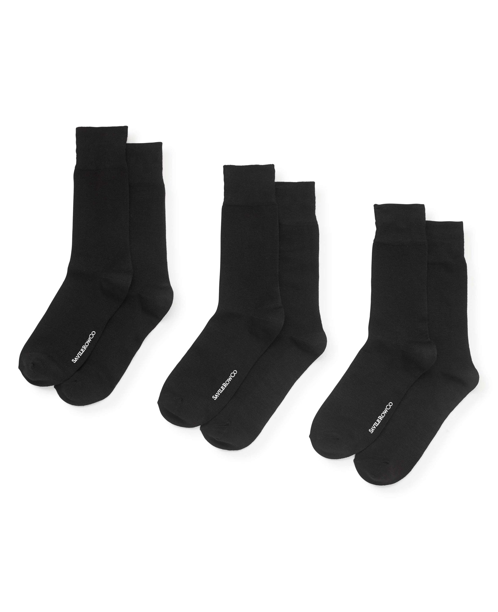 BLACK PLAIN 3 PACK SOCK – Savile Row Clothing London